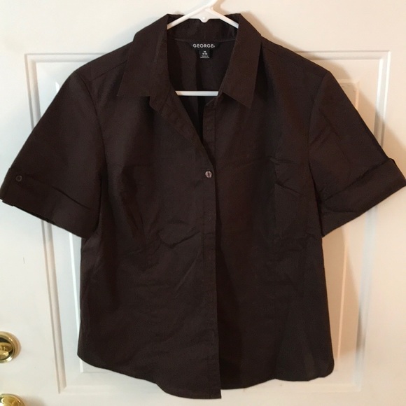 George | Tops | George Brown Button Down Collared Shirt | Poshmark